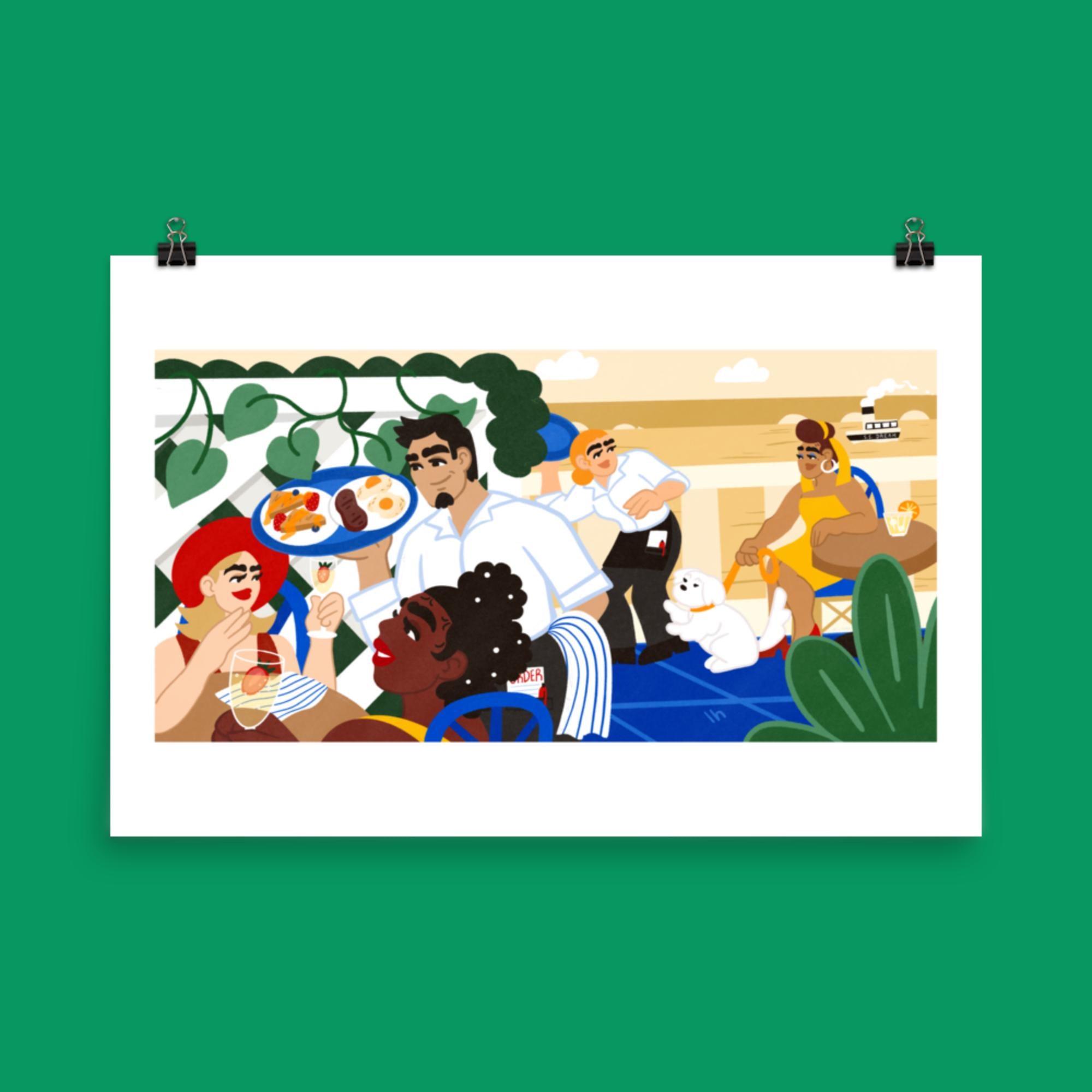 Chez Lo Lo - Bold, Vibrant Matte Poster by Lo Harris – Lo Harris Universe